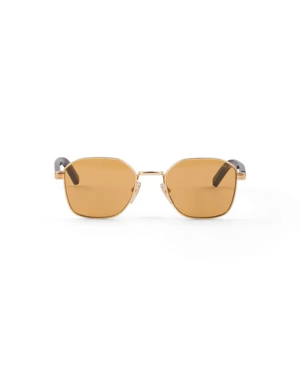 Prada Sunglasses With Metal Frame And Iconic Plaque - Lenses