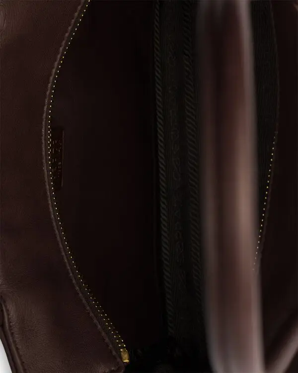 Prada Nappa Leather Tote Bag - Brown