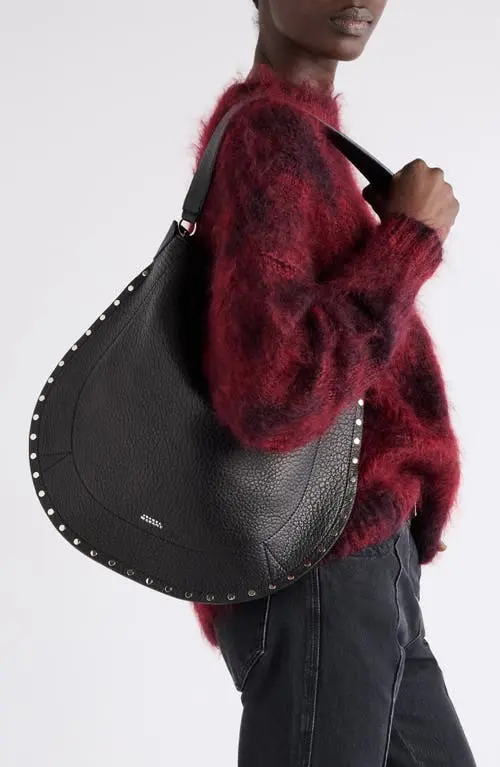 Isabel Marant Oskan Studded Leather Hobo Bag