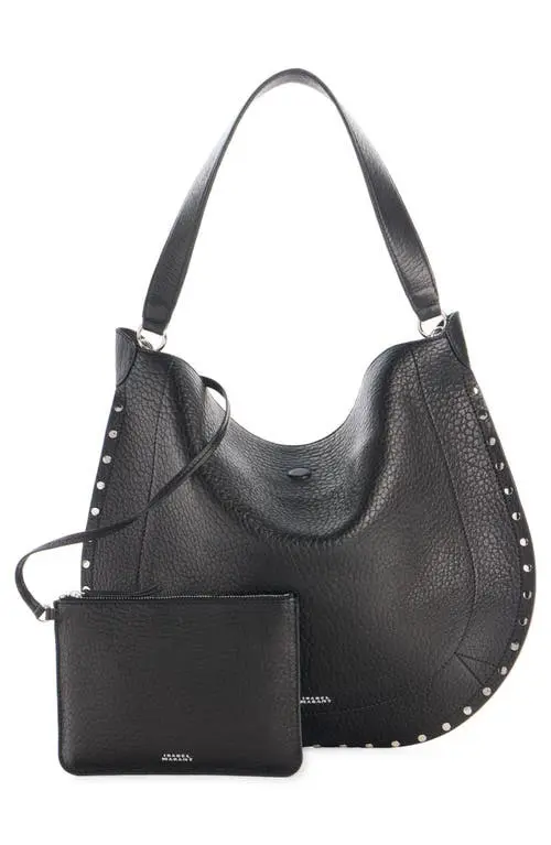 Isabel Marant Oskan Studded Leather Hobo Bag
