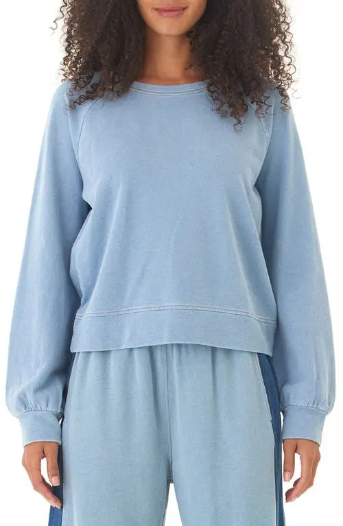 THREADS 4 THOUGHT Mabel Organic Cotton Blend Denim Sweatshirt - Light Wash