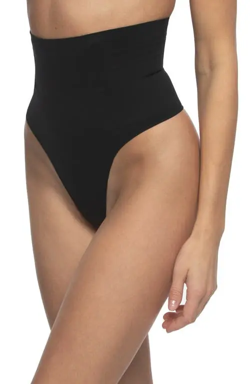 Felina Bodycon High Waist Shaping Thong - Black
