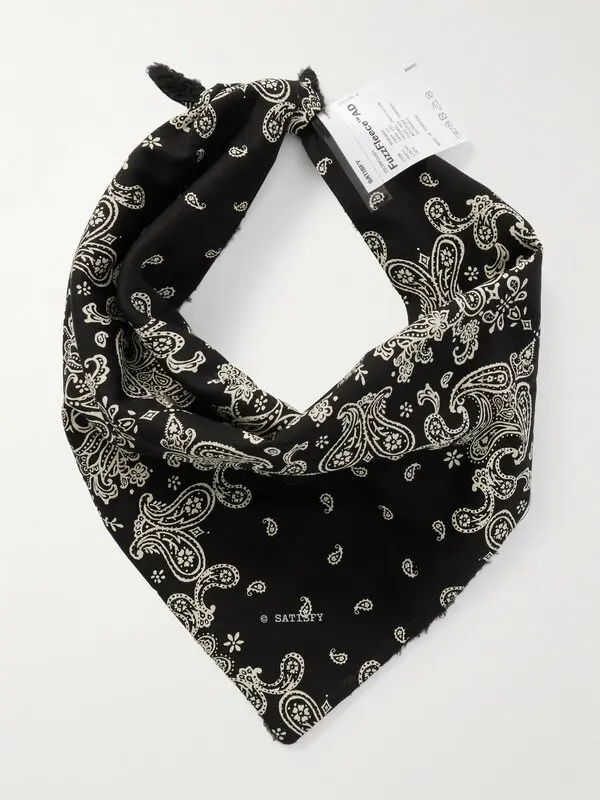 Satisfy Paisley-print Fuzzfleece™ Ad Bandana - Black