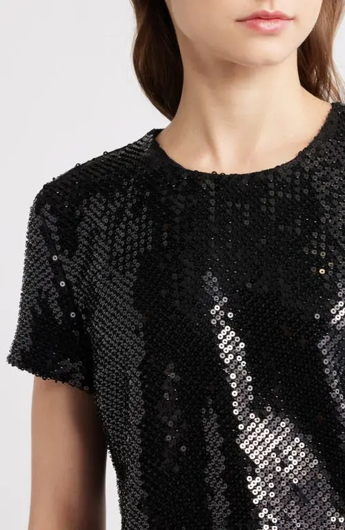 FRAME Sequin Embellished Crop Top