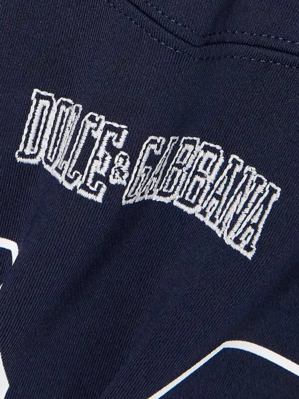 Dolce & Gabbana Oversized Printed Stretch-Jersey T-Shirt - Blue