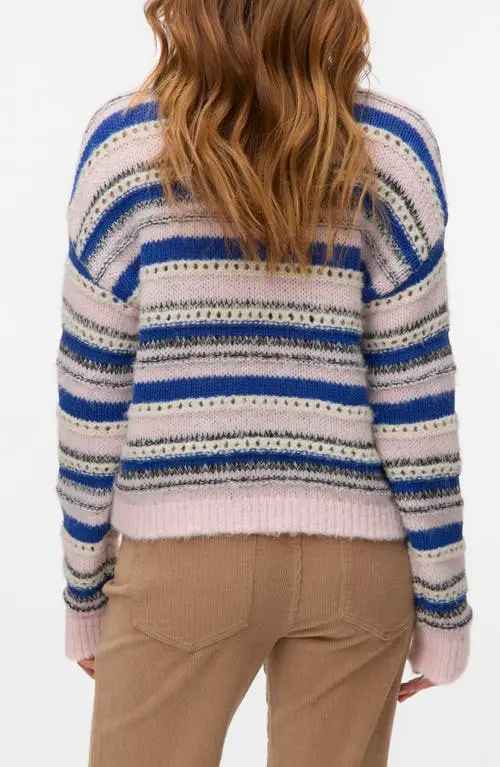 Vero Moda Lenora Stripe Pointelle Knit Sweater