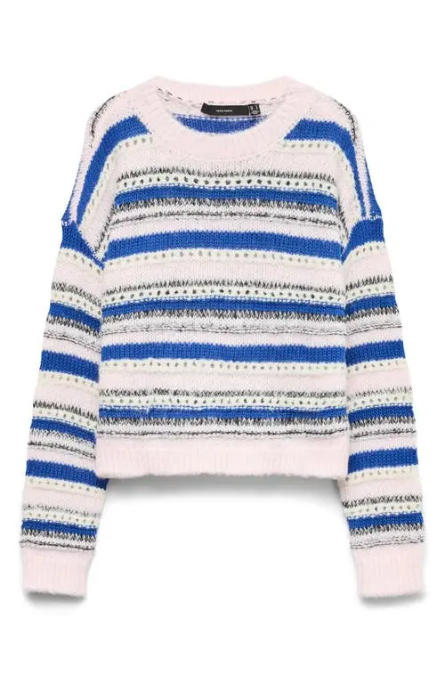 Vero Moda Lenora Stripe Pointelle Knit Sweater