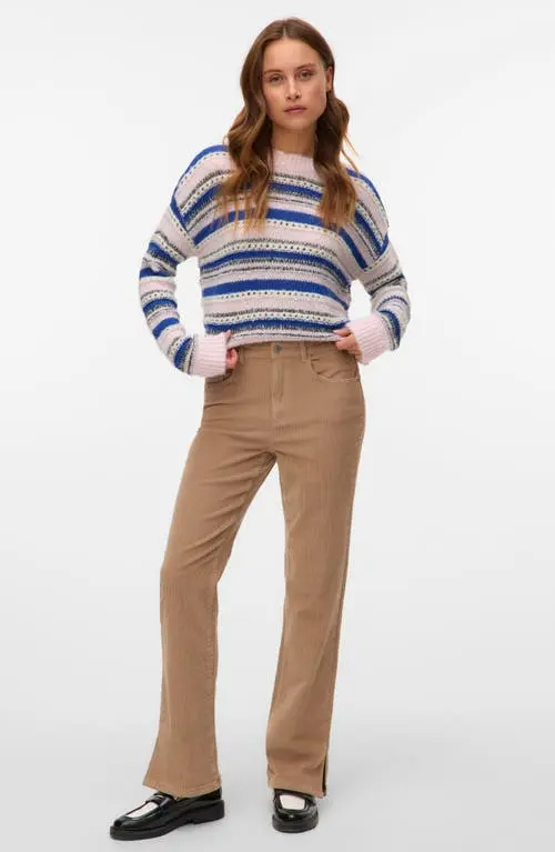 Vero Moda Lenora Stripe Pointelle Knit Sweater