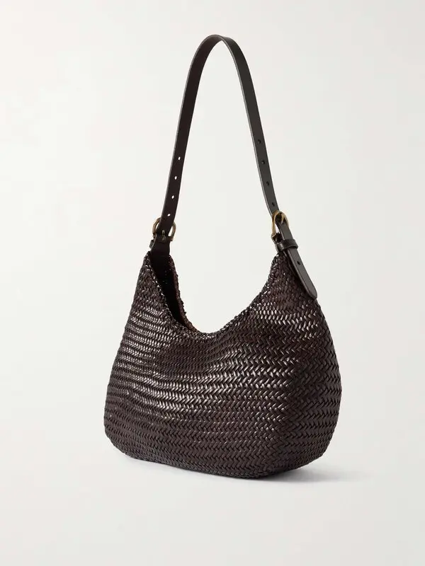 Dragon Diffusion Luna Mezza Woven Leather Shoulder Bag