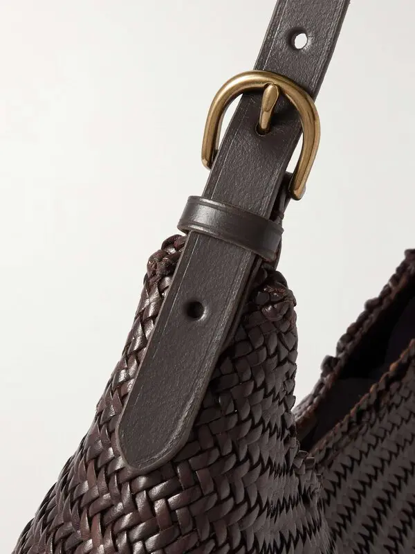 Dragon Diffusion Luna Mezza Woven Leather Shoulder Bag