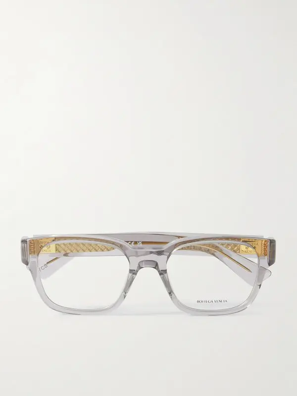 Bottega Veneta D-frame Recycled-acetate And Gold-tone Optical Glasses - Neutrals