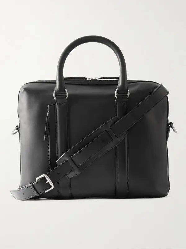 Officine Creative Quentin 019 Leather Briefcase - Black