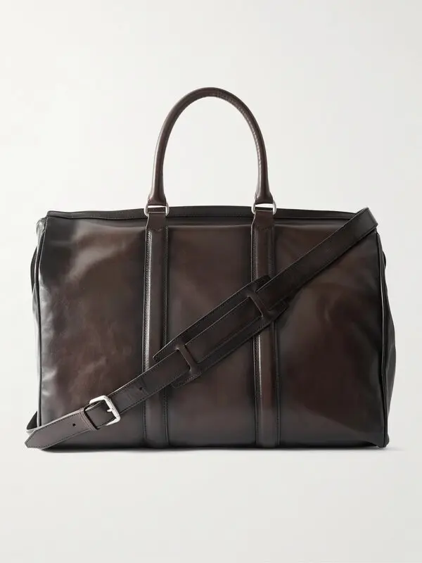 Officine Creative Quentin 009 Leather Weekend Bag - Brown