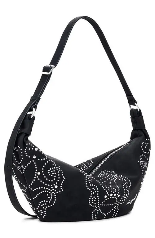 Desigual Studded Faux Leather Shoulder Bag
