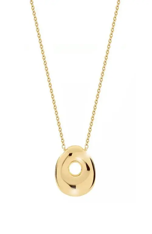 JANE BASCH DESIGNS Puffed Initial Pendant Necklace - Gold - O