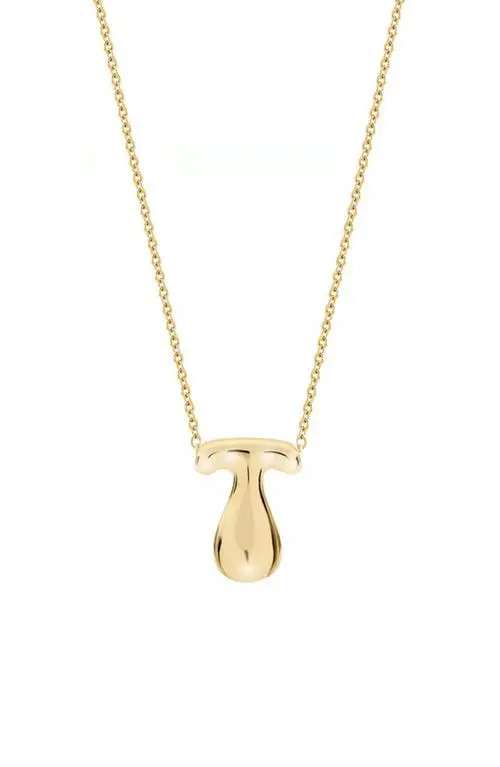 JANE BASCH DESIGNS Puffed Initial Pendant Necklace - Gold - T