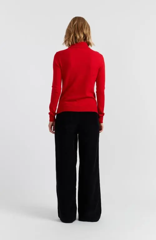 Chinti & Parker Wool-cashmere Snoopy Sweater - Velvet Red