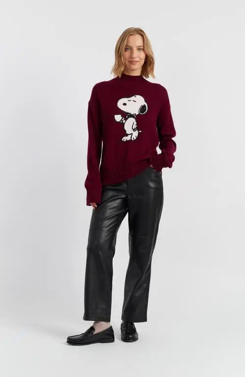 Chinti & Parker Wool-cashmere Snoopy Sweater - Claret