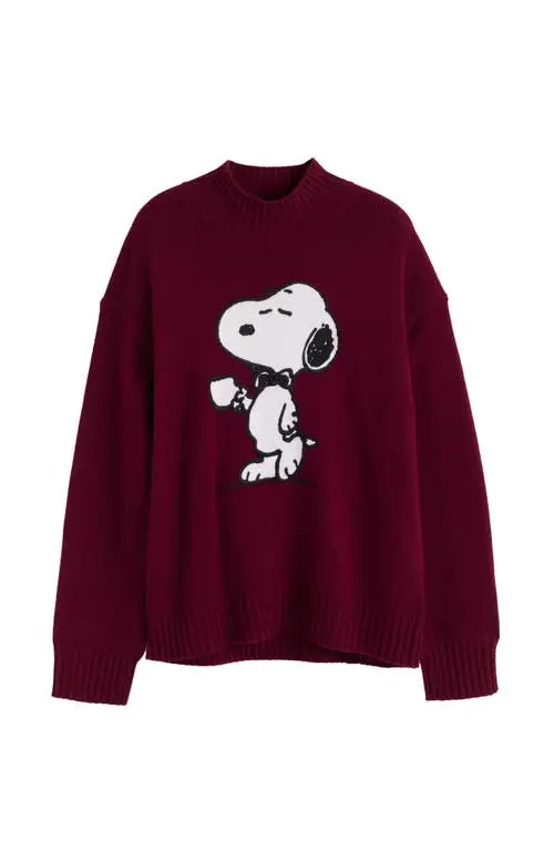 Chinti & Parker Wool-cashmere Snoopy Sweater - Claret