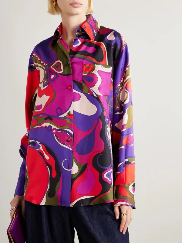 Emilio Pucci Printed Silk Shirt - Multi