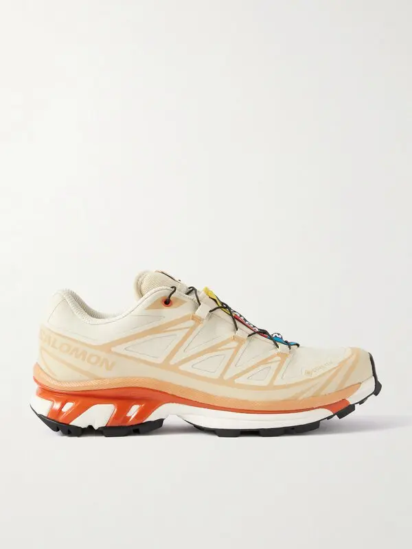 SALOMON Xt-6 Tpu-trimmed Gore-tex Mesh Sneakers - Neutrals