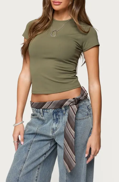 EDIKTED Tay Cropped Top - Olive