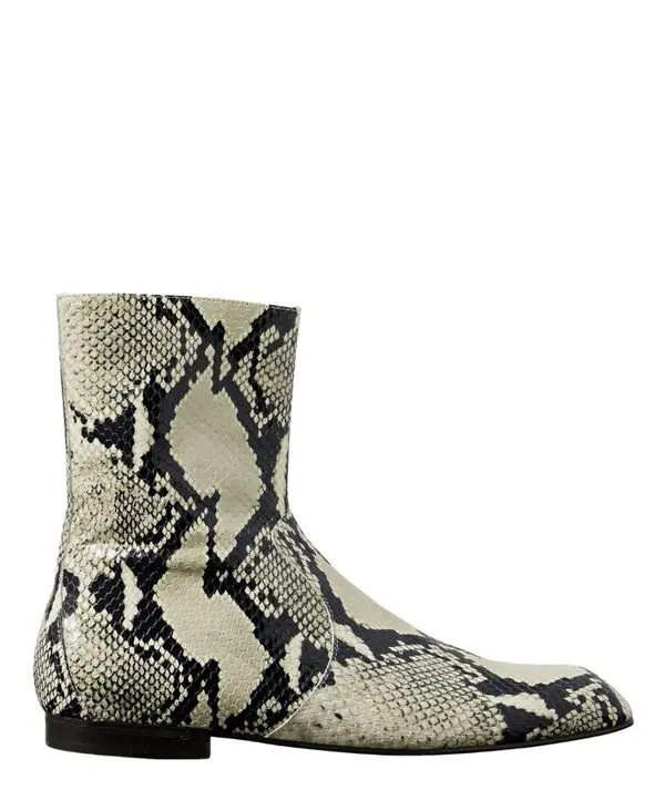 Khaite - Colt Snake-Effect Leather Ankle Boots