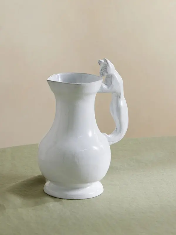 ASTIER DE VILLATTE Setsuko Cat Ceramic Pitcher - White