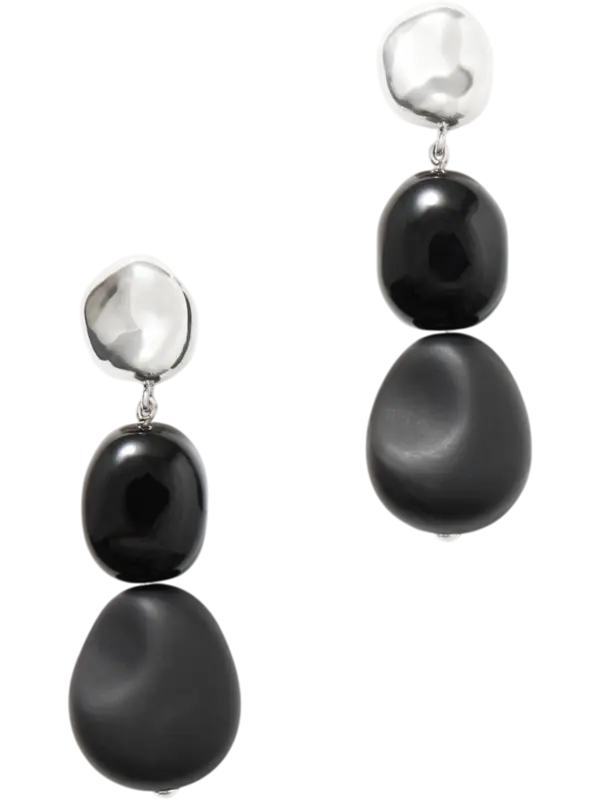 Agmes Ada Onyx Earrings - Black