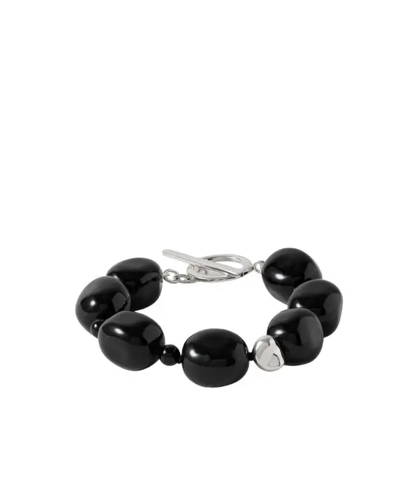 Agmes Dara Sterling Silver Onyx Bracelet - Black