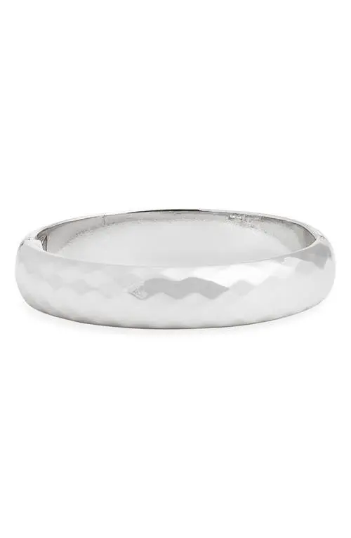 Nordstrom Hammered Hinge Bangle - Silver