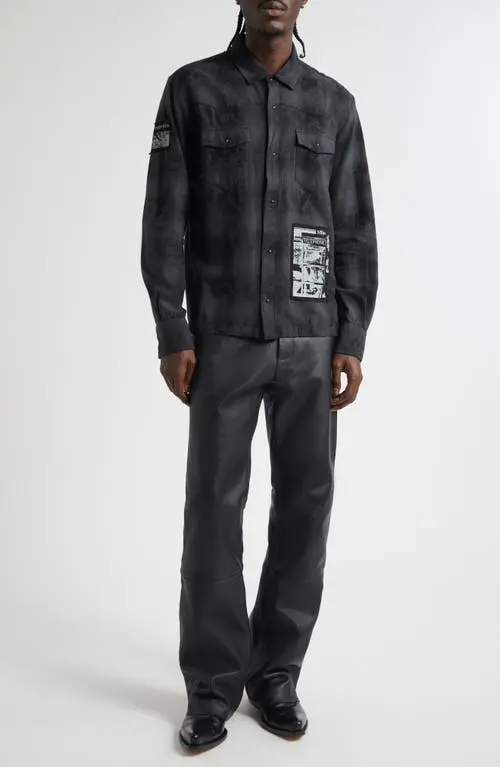 MIDNIGHT RODEO Mr Leather Flare Leg Pants