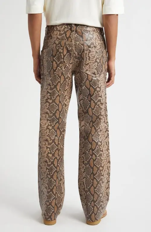 MIDNIGHT RODEO Mr Leather Flare Leg Pants - Snakeskin