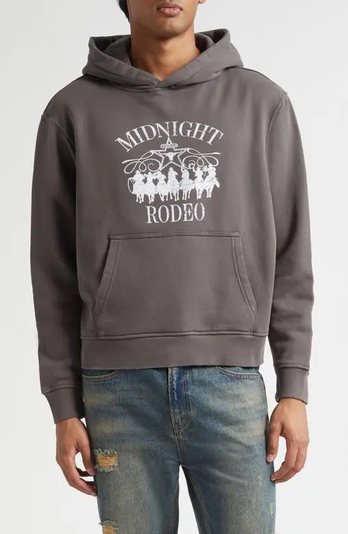 MIDNIGHT RODEO Western Graphic Hoodie - Vintage Gray