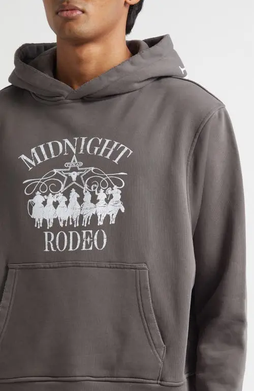 MIDNIGHT RODEO Western Graphic Hoodie - Vintage Gray