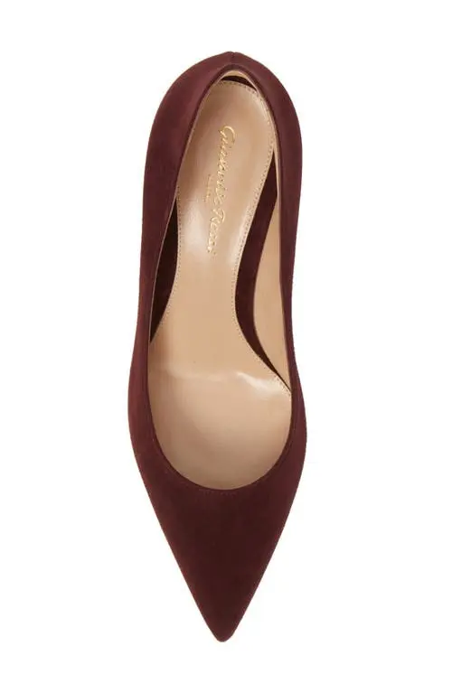 GIANVITO ROSSI Pointed Toe Kitten Heel Pumps