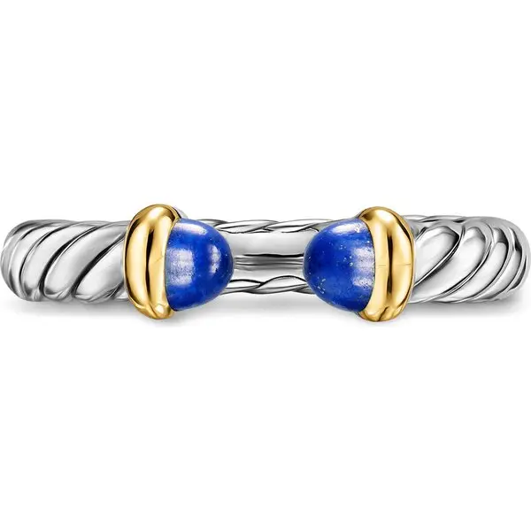 David Yurman Petite Cable Open Ring - Lapis Lazuli