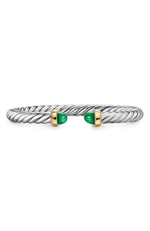David Yurman Cablespira® Flex Bracelet - Green Onyx