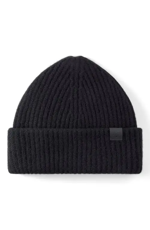 Mulberry Chunky Ribbed Beanie - Black