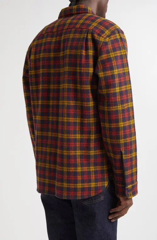 Double Rl Walker Plaid Wool Flannel Work Shirt