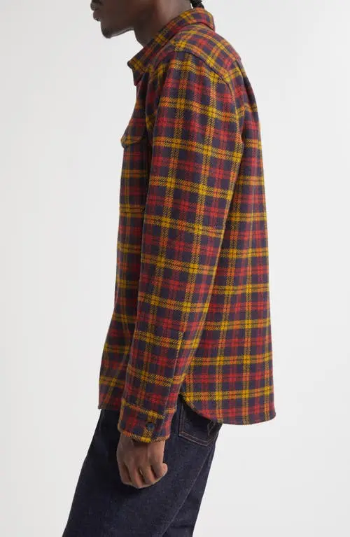Double Rl Walker Plaid Wool Flannel Work Shirt