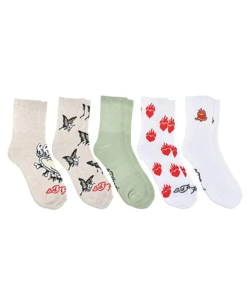 Ed Hardy 5-pack Mid Crew Socks