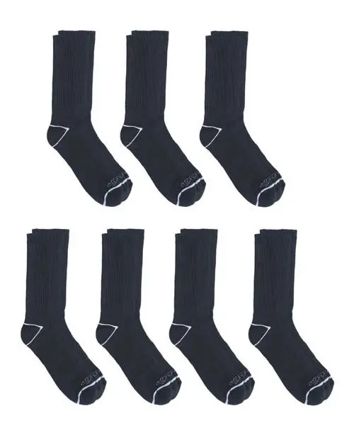 Ed Hardy Athletic Half Cushion Crew Sock 7-pack - Black