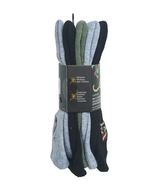 Ed Hardy Embroidered Half Cushion Crew Socks 5-pack