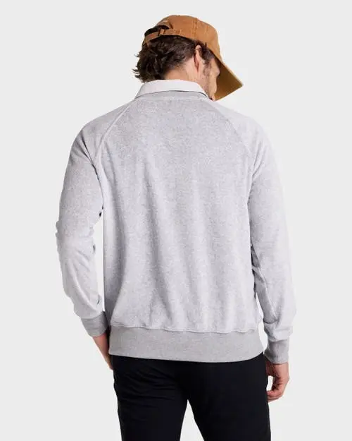 BLANCO CLOTHING Raglan Velour Sweatshirt - Grey