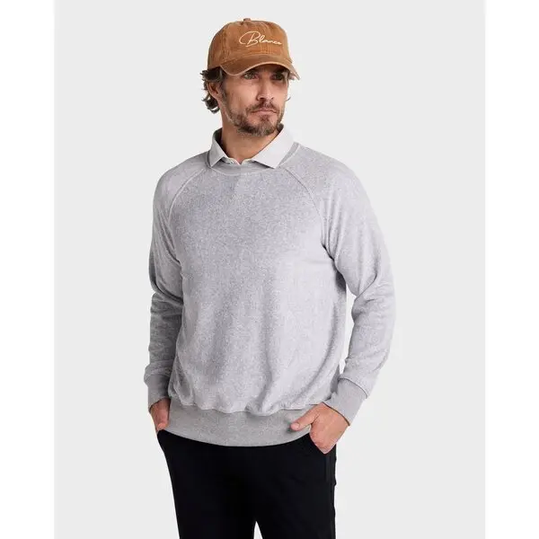 BLANCO CLOTHING Raglan Velour Sweatshirt - Grey