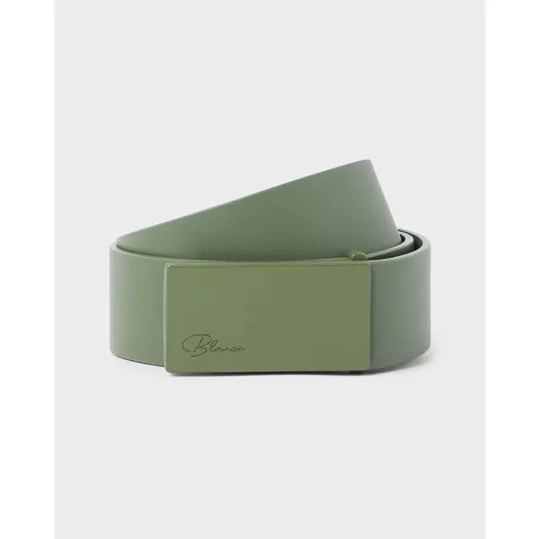 BLANCO CLOTHING Leather Belt With Fit Buckle - Army Green