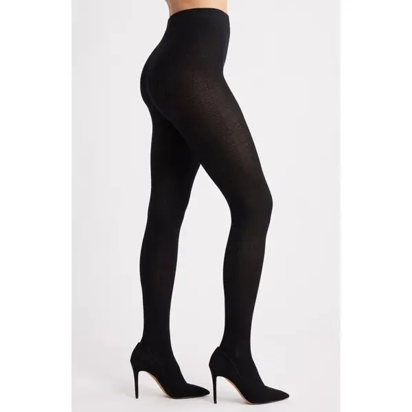 HIGH HEEL JUNGLE Cozy Rib Tights - Black