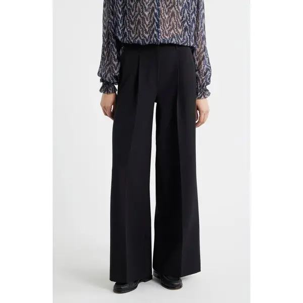 Hugo Boss Tiwi Pleated Wide Leg Trousers