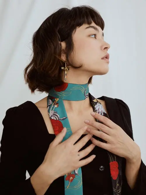LOST PATTERN Dream" Silk Twill Neck Bow